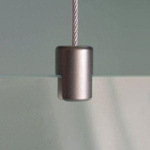 Cable Suspended Top Panel Support for panels up to 7mm (1/4") thick