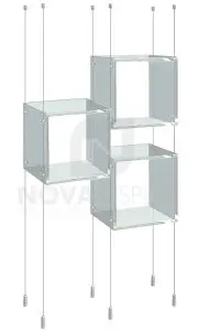 Cable Suspended Acrylic Showcase Display Kit #KSC-009