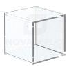 Frosted Acrylic Display Case with Open Front and Back | Cable Suspended