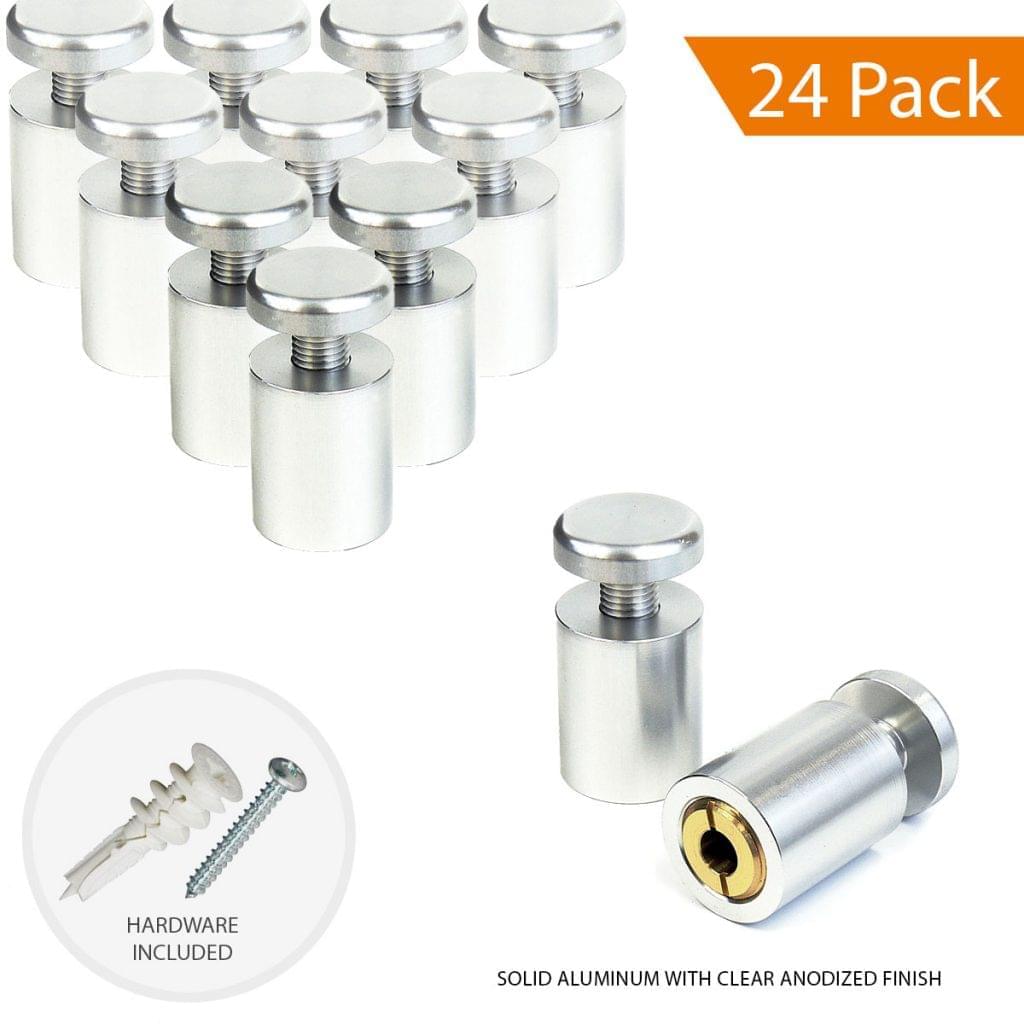 Sign Standoff Hardware Kit: 3/4″ Dia x 1″ aluminum standoff | NDSI Store