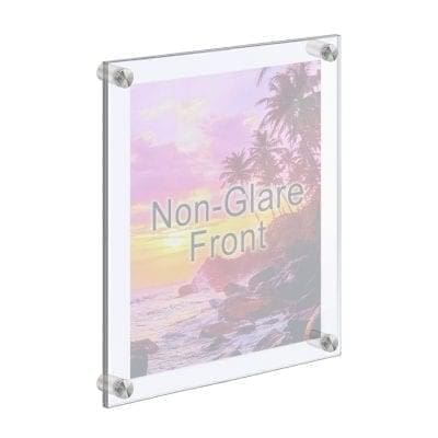 Deluxe Non-Glare Acrylic Frames with Standoffs | Wall Mounted Frames