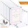 1/2 Thick Clear Acrylic Wall Frames | Wall Mounted with Standoffs