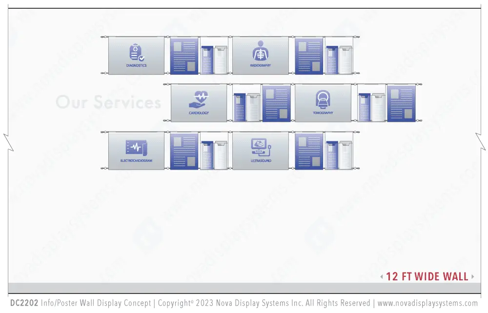 DC2202 Info/Poster Wall Display Concept Idea – 12ft Wall
