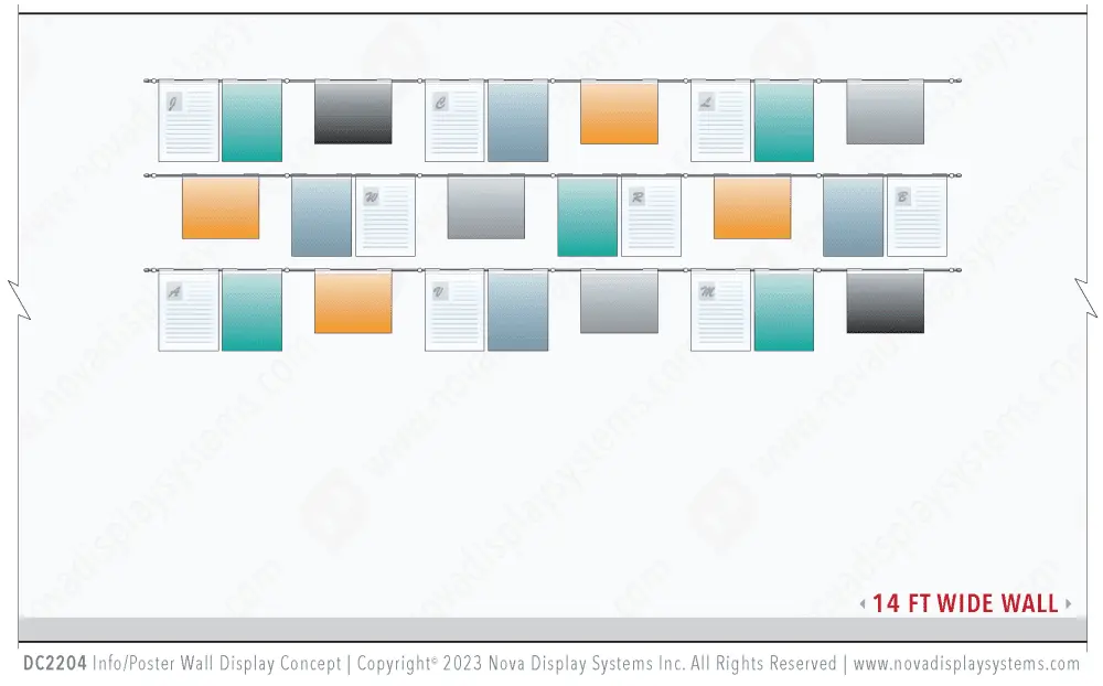 DC2204 Info/Poster Wall Display Concept Idea – 14ft Wall