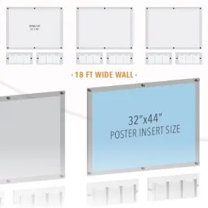 DC2502 Large Poster Wall Display – 18ft Wall | Display Concepts