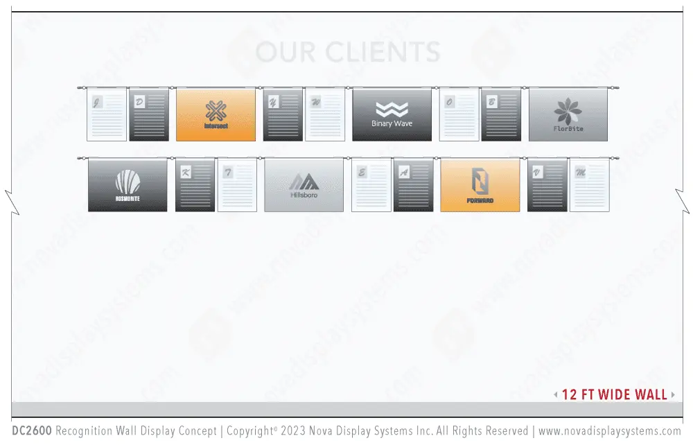 DC2600 Recognition Wall Display Concept Idea – 12ft Wall