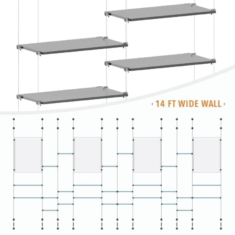 DC3102 Product Wall Display Concept – 14ft Wall | Display Ideas