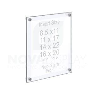 Frameless Acrylic Frame | Non-Glare Acrylic Info/Poster Display Kit