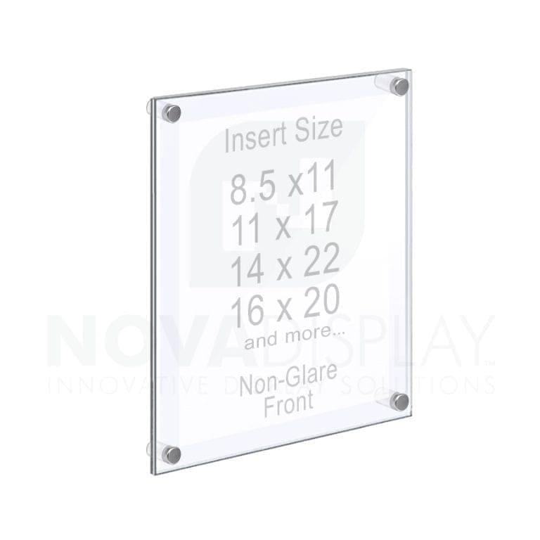 Frameless Acrylic Frame | Non-Glare Acrylic Info/Poster Display Kit